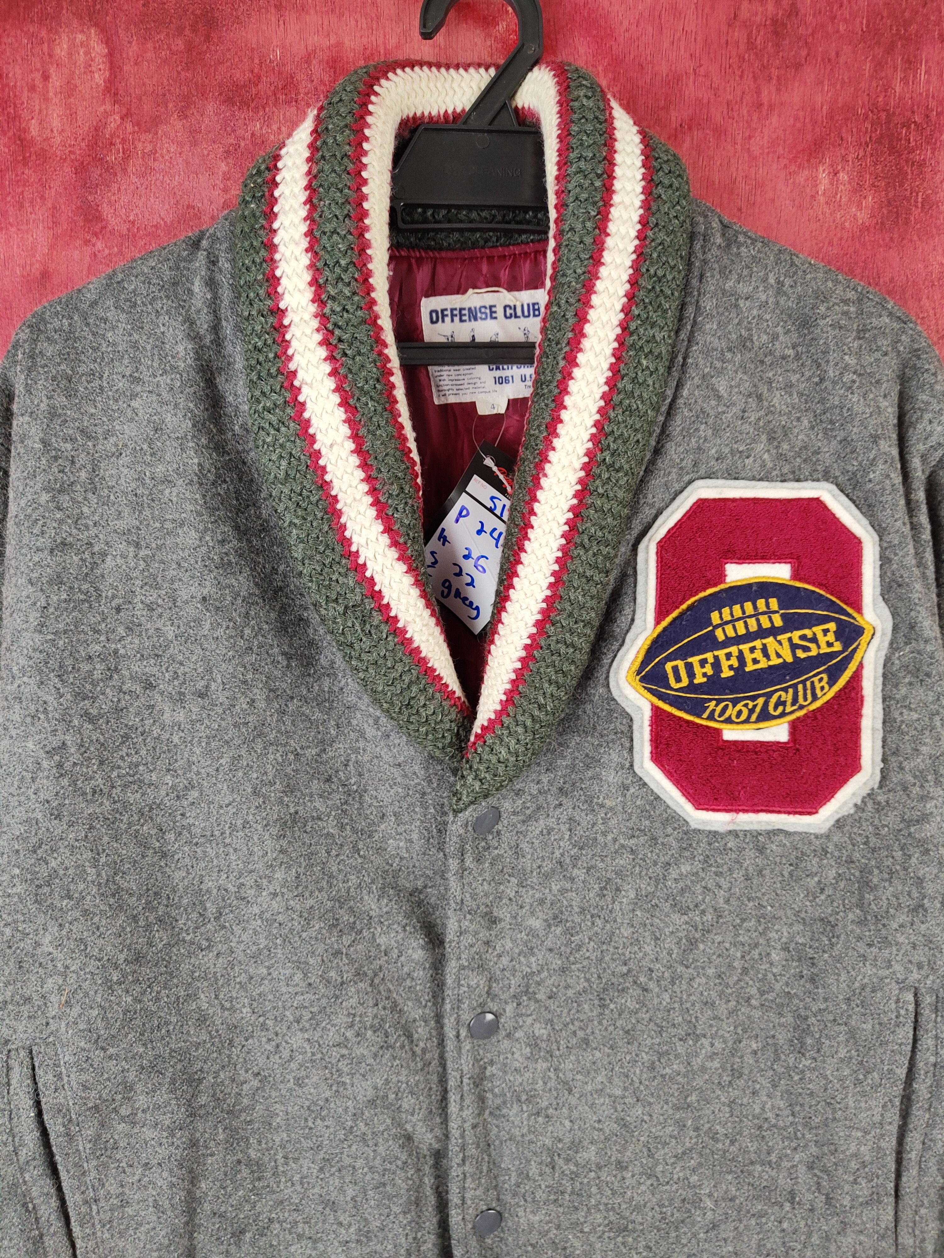 Vintage DL Troy Bros-Offense Club Gray Varsity jacket #5181 | Grailed