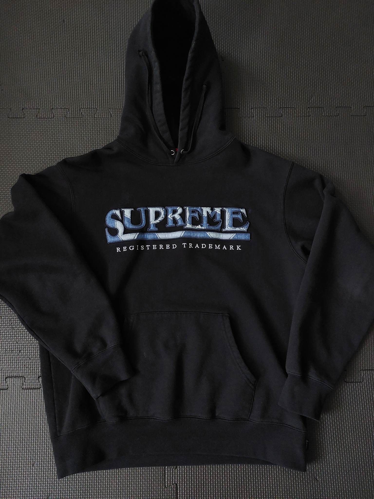 Supreme Supreme Denim Logo Hoodie | Grailed