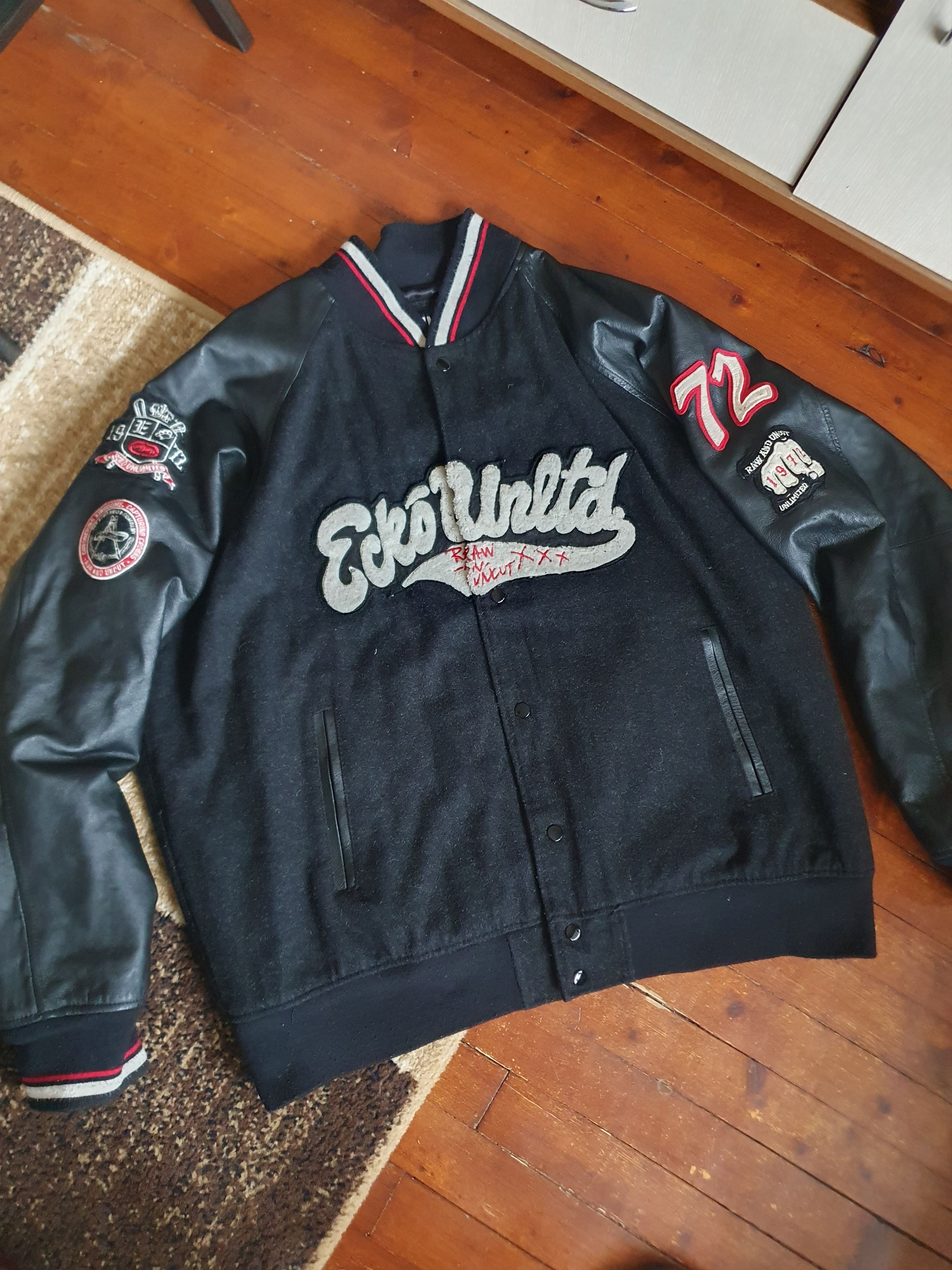 Ecko Unltd. Ecko Unltd Wool Leather SWAG Varsity Jacket,sz XXL | Grailed