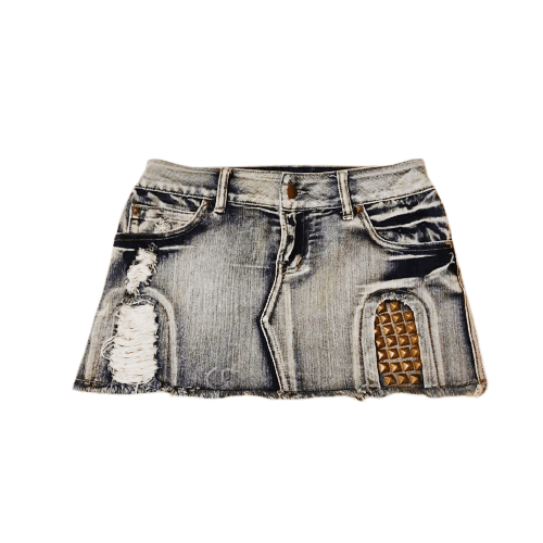 Very Rare Micro Mini Denim Skirt Distressed | Grailed