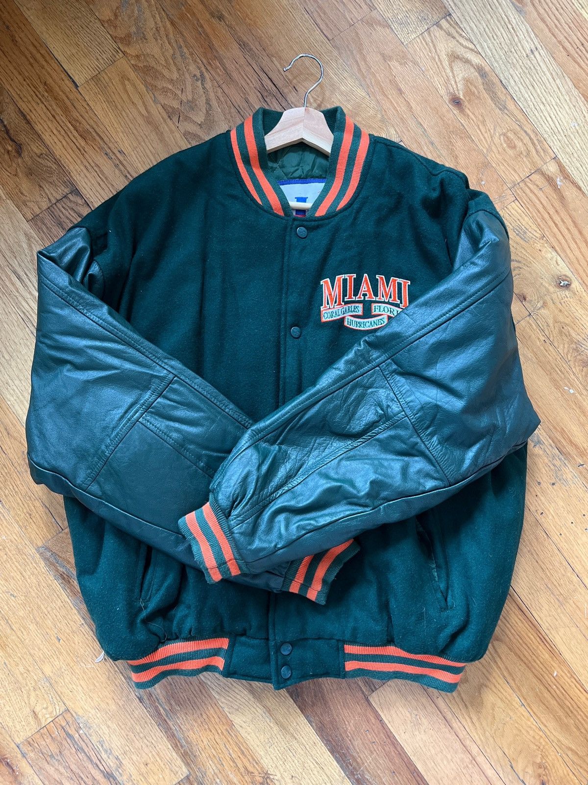 Sportswear × Varsity Jacket × Vintage Miami Hurricanes Varsity Jacket ...