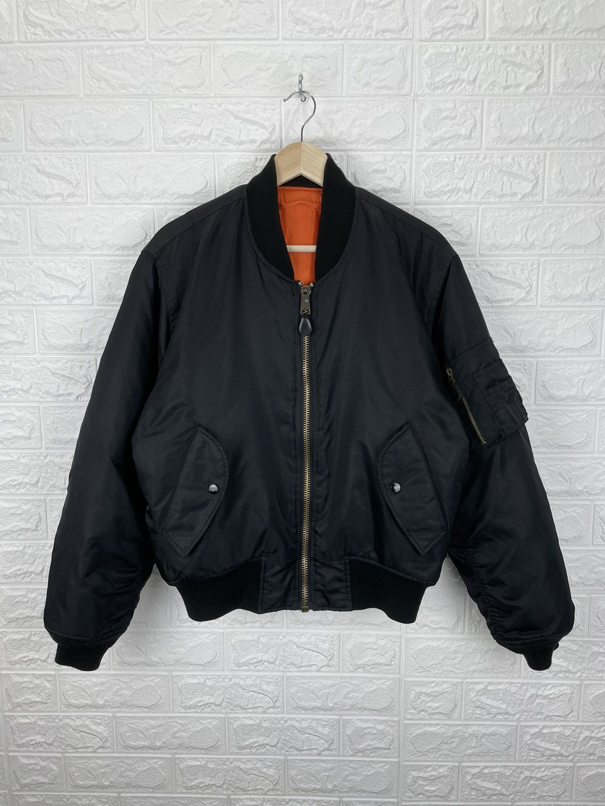 Bomber Jacket × Japanese Brand × Vintage Japanese Brand Jacket Flyer’s Man Intermediate MA-1 ...