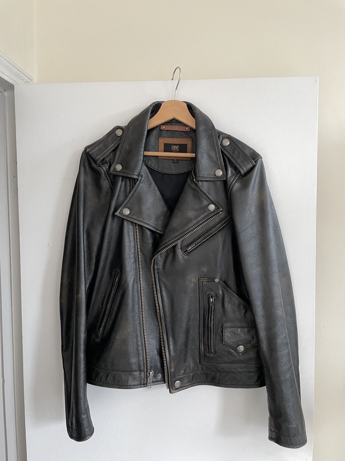 Frye Frye Leather Biker Jacket | Grailed