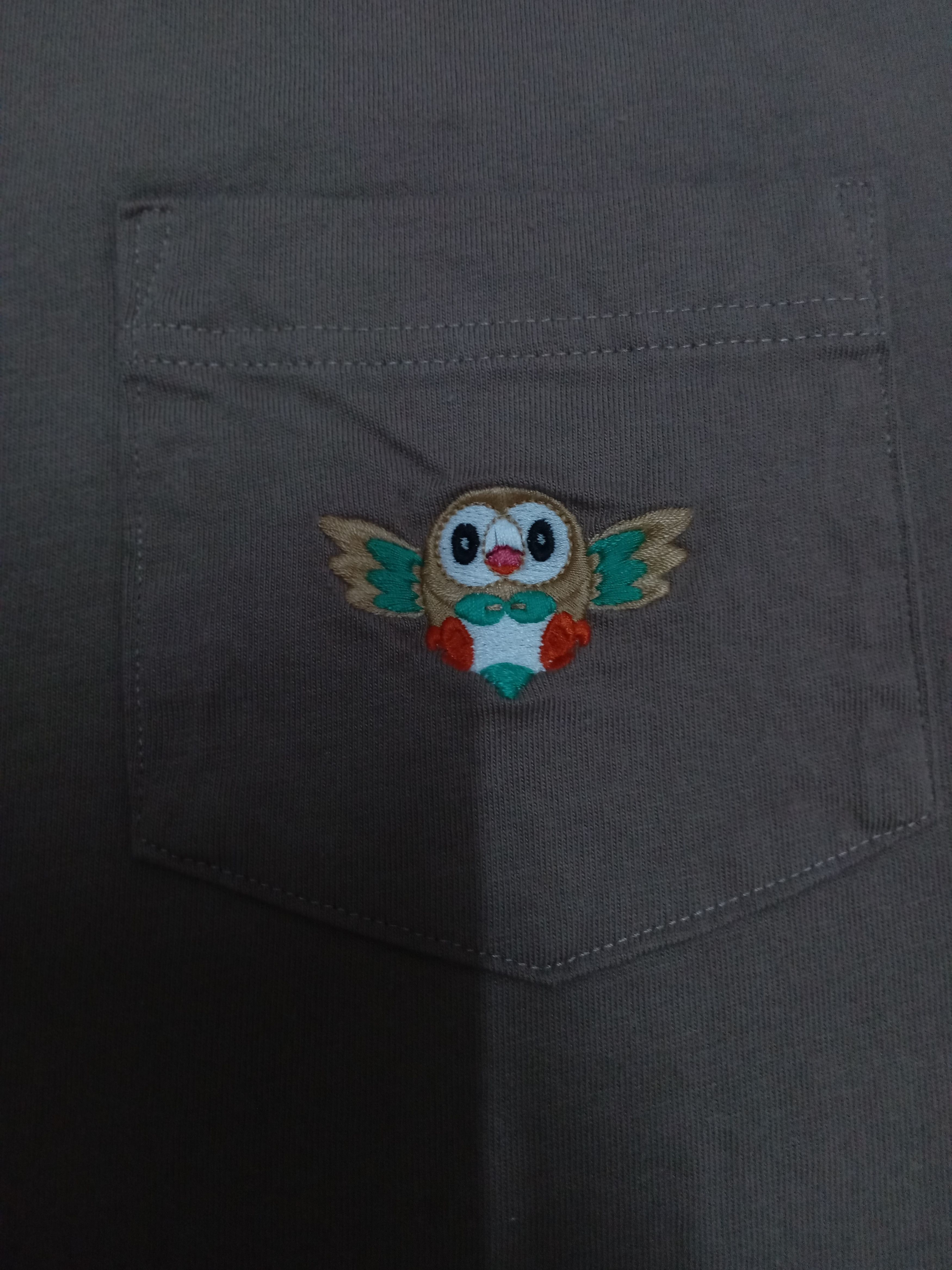 Pokemon Rare Pokemon Rowlet pocket Tee Nintendo Manga Yugioh Bakugan ...