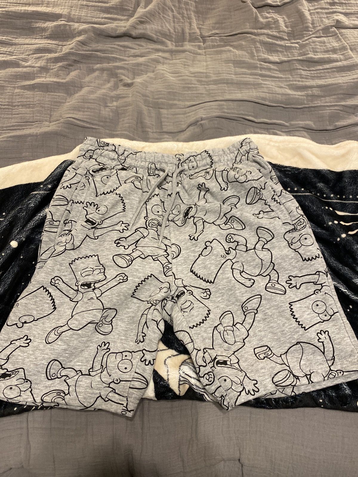 H&M Bart Simpson Grey h&m shorts | Grailed