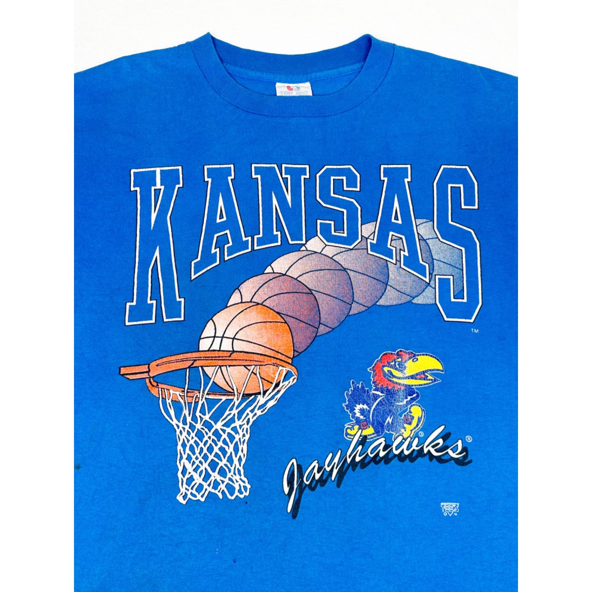 Vintage Vintage 90s Kansas Jayhawks T-Shirt Blue Large Unive | Grailed