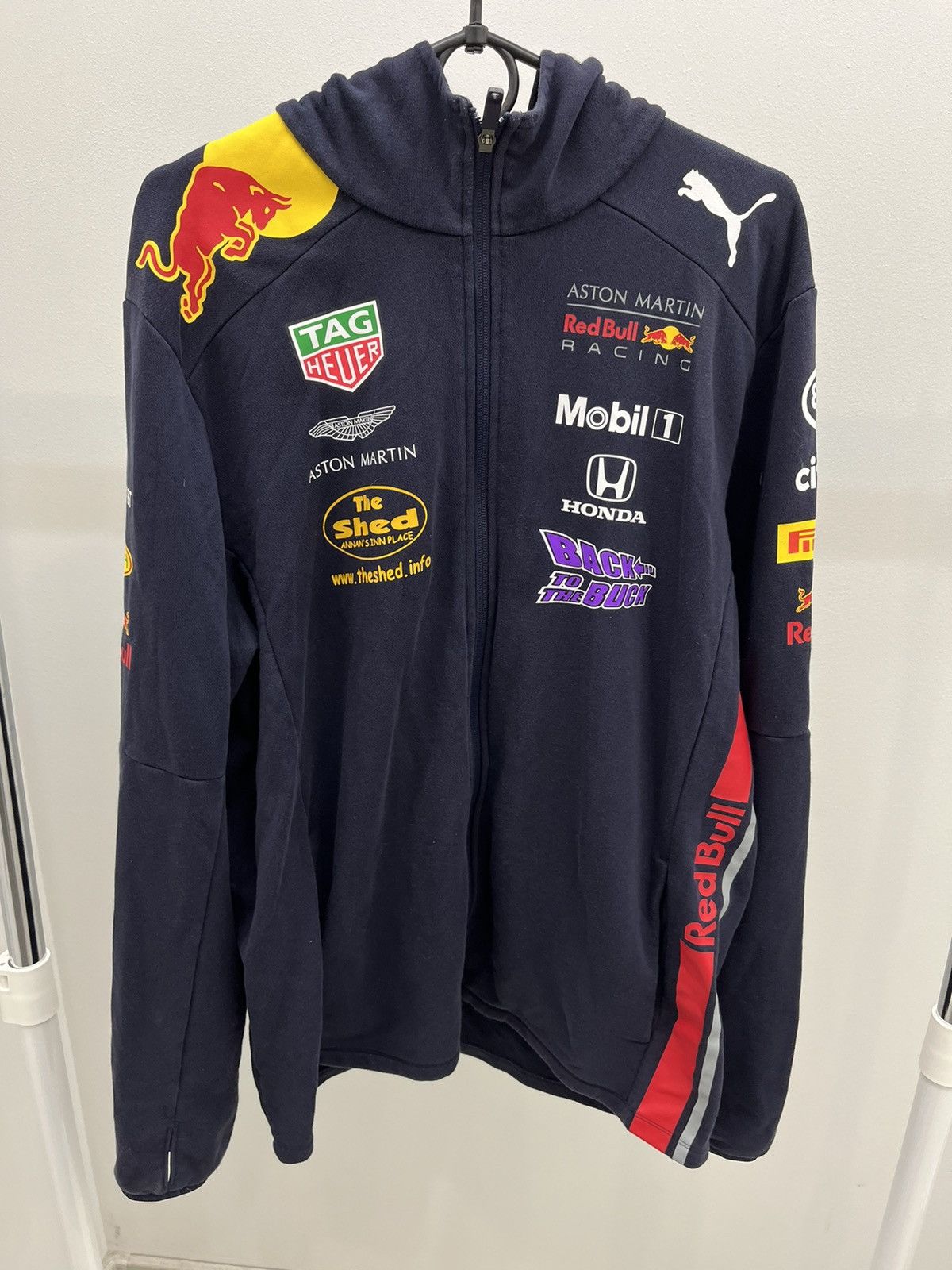 Puma × Red Bull Puma x Red Bull x Aston Martin Racing Zipped Hoodie ...