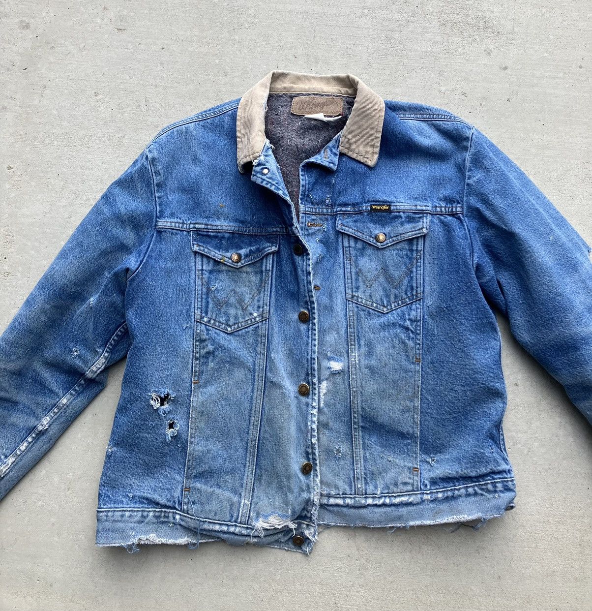 Wrangler Vintage Thrashed Wrangler Denim Work Jacket | Grailed