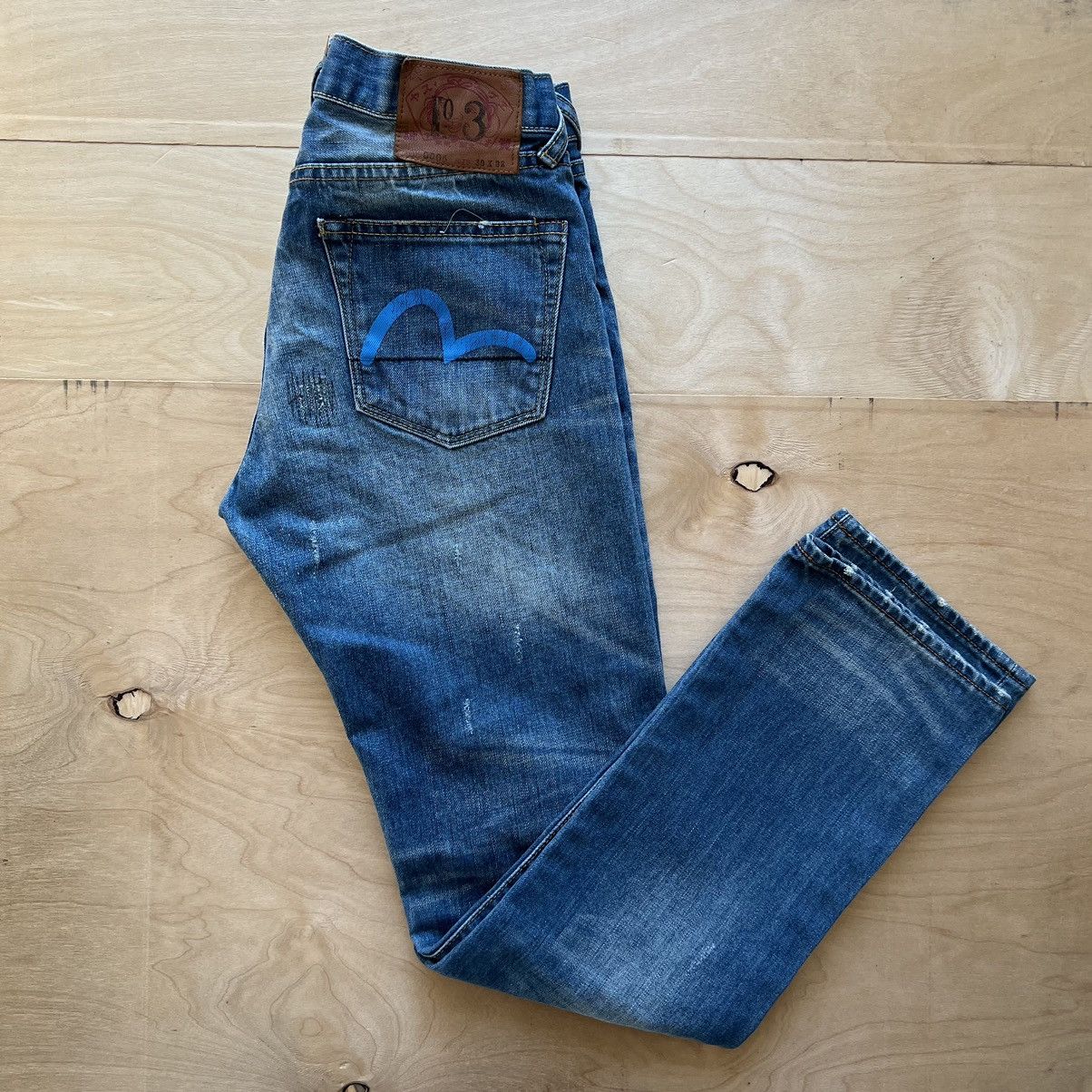 Evisu Evisu Jeans 29 Blue Multicolor Custom Made Japanese Denim | Grailed