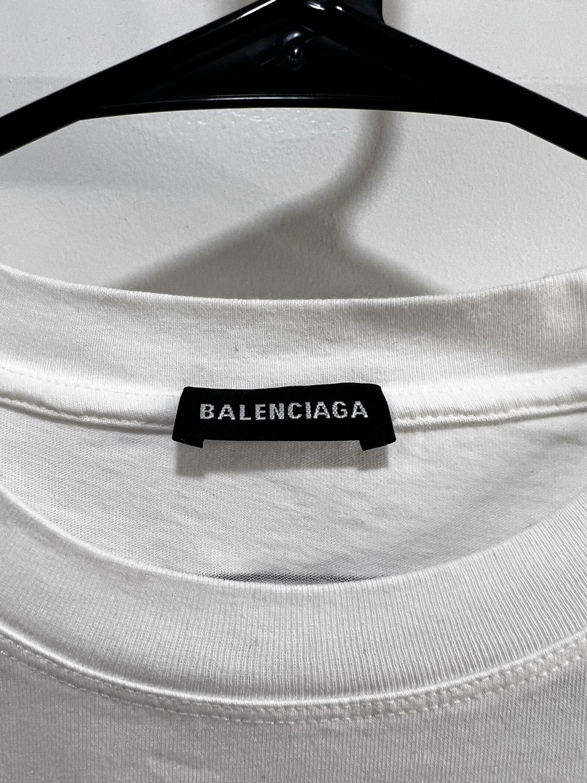 Balenciaga Basic White Tee, Back Logo | Grailed