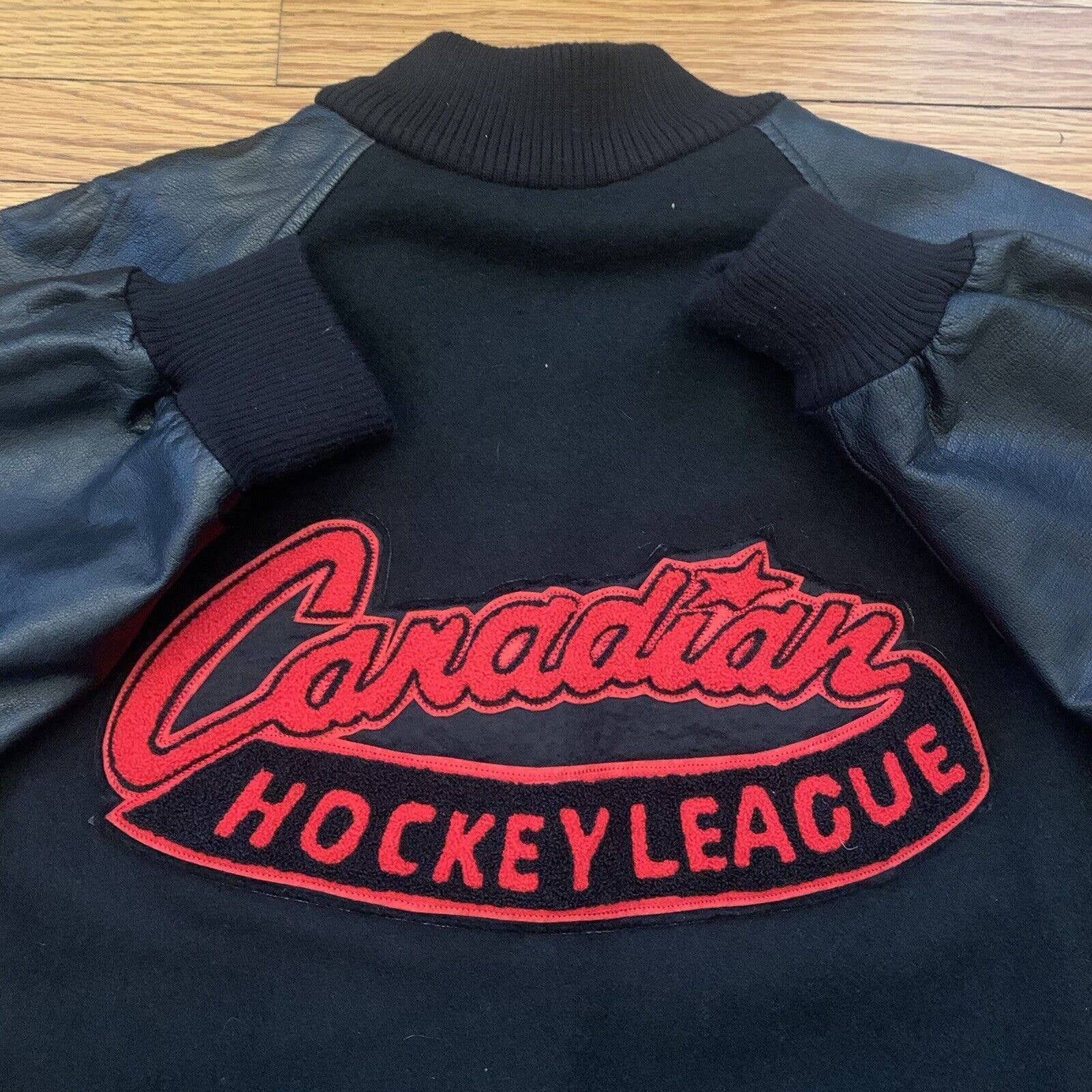 Hockey × Varsity Jacket × Vintage Vintage Canadian Hockey League Wool ...