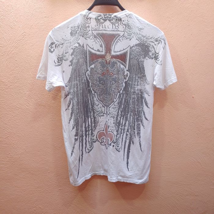 Ed Hardy Ring of fire Wing Cross Tee Affliction Y2K Style | Grailed