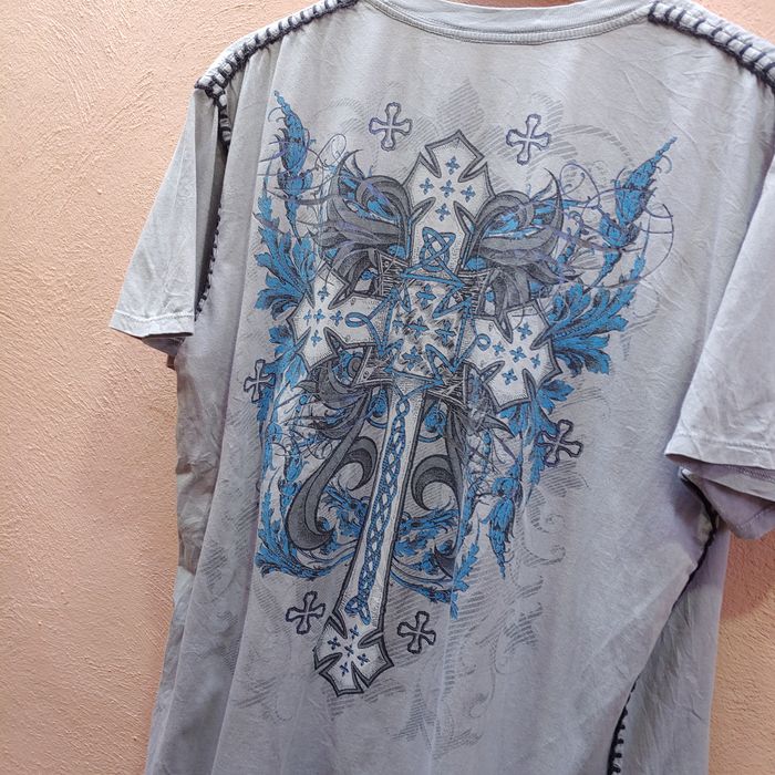 Ed Hardy Eighty eight Wing Cross Affliction Y2K Style Tee | Grailed