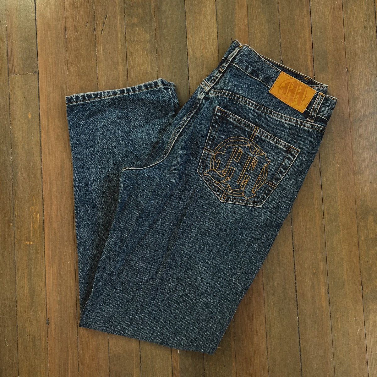 Streetwear Menace Los Angeles Embossed Logo Denim Pants🔥 | Grailed