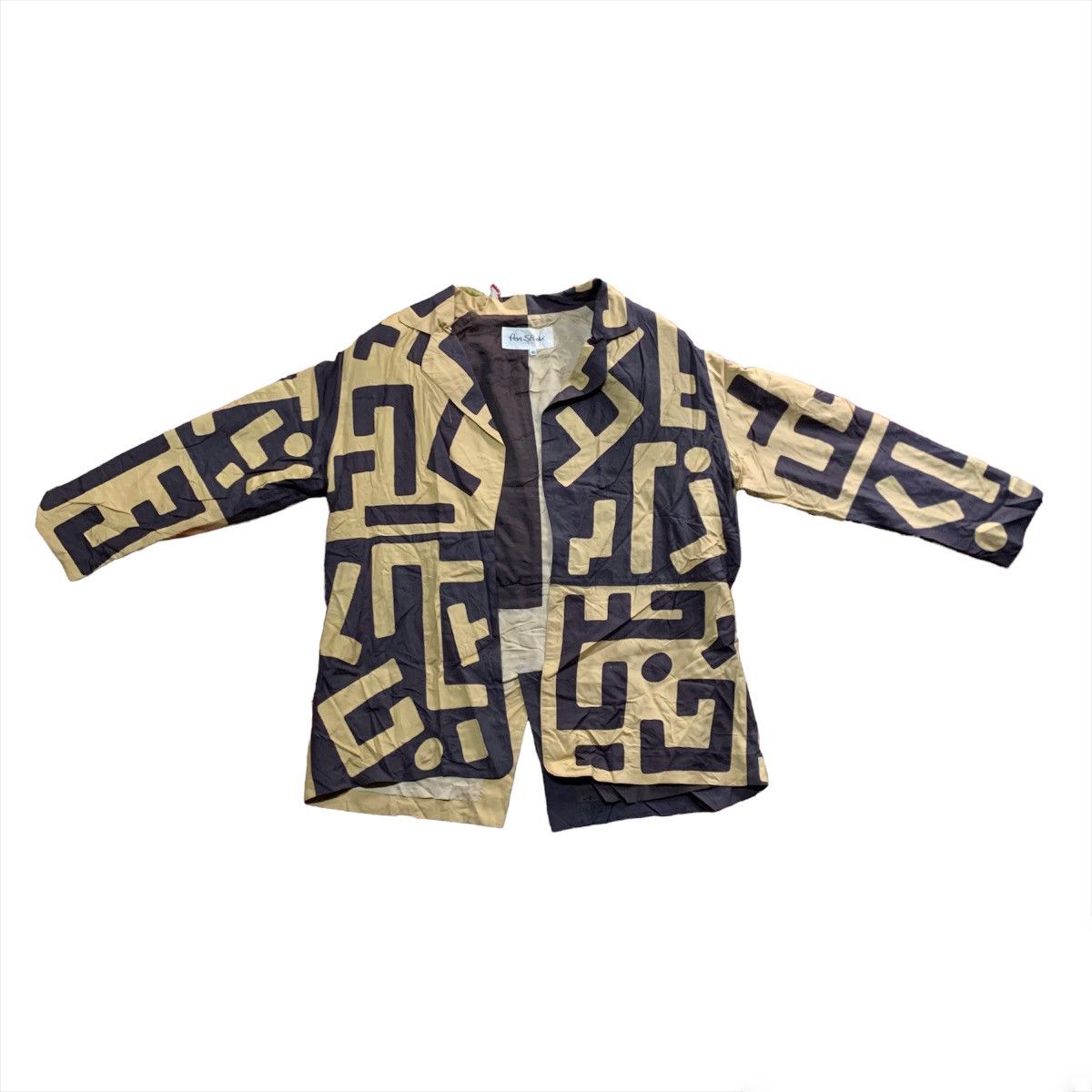 Designer Vintage Per Spook Paris Fullprint Design Silk Open Collar ...