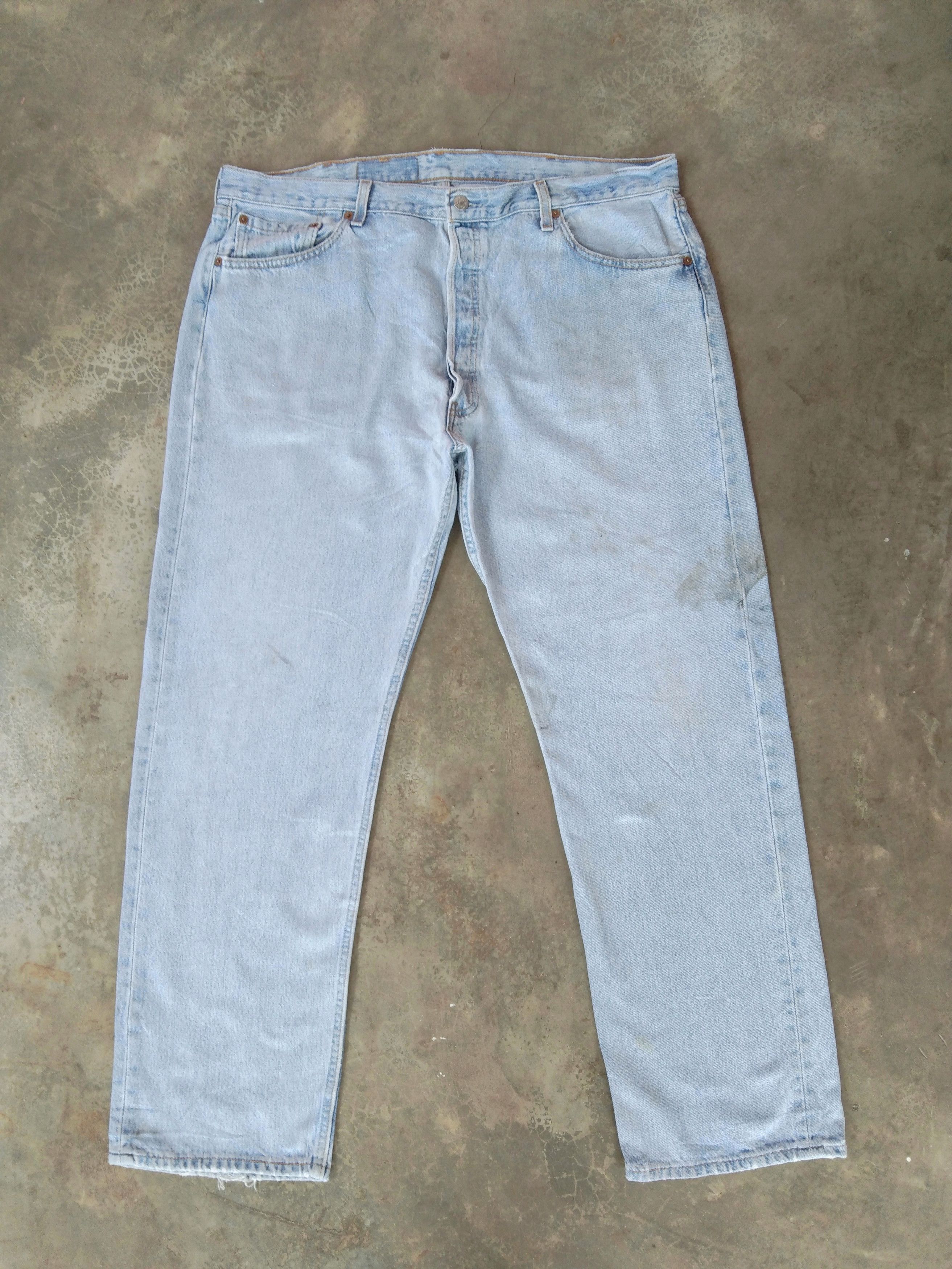 Vintage Vintage Levi's 501 Made In USA Light Wash Jeans 40x30 | Grailed