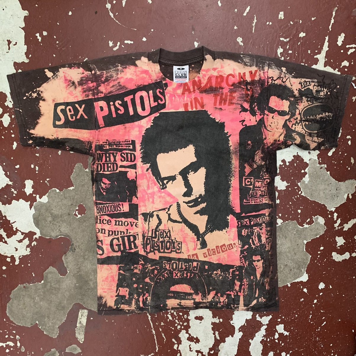 Vintage 90s Sid Vicious Sex Pistols Acid Wash Inspired Fifth Column