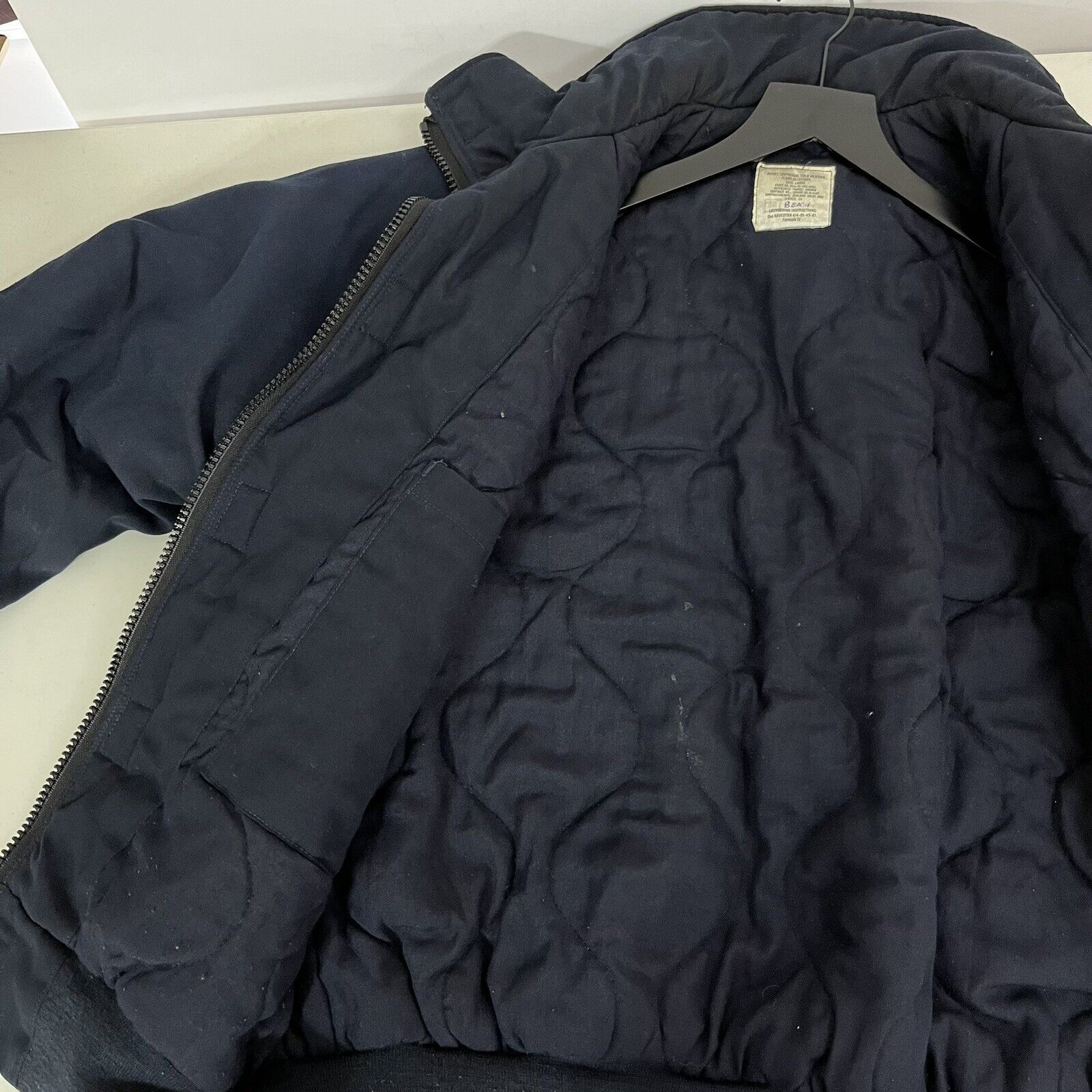 Vintage Vtg USN US Navy Shipboard Cold Weather Fire Resistant Jacket ...