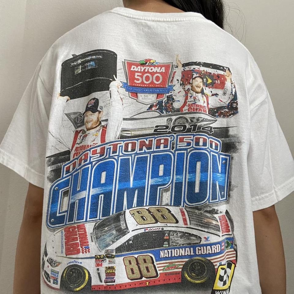 Vintage Vintage Dale Earnhardt Nascar Graphics White Tee Shirt | Grailed