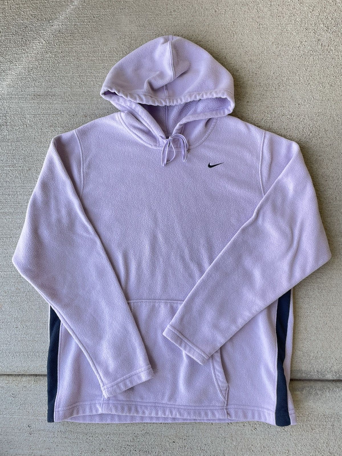 Nike × Vintage Lavender Nike Sherpa hoodie | Grailed