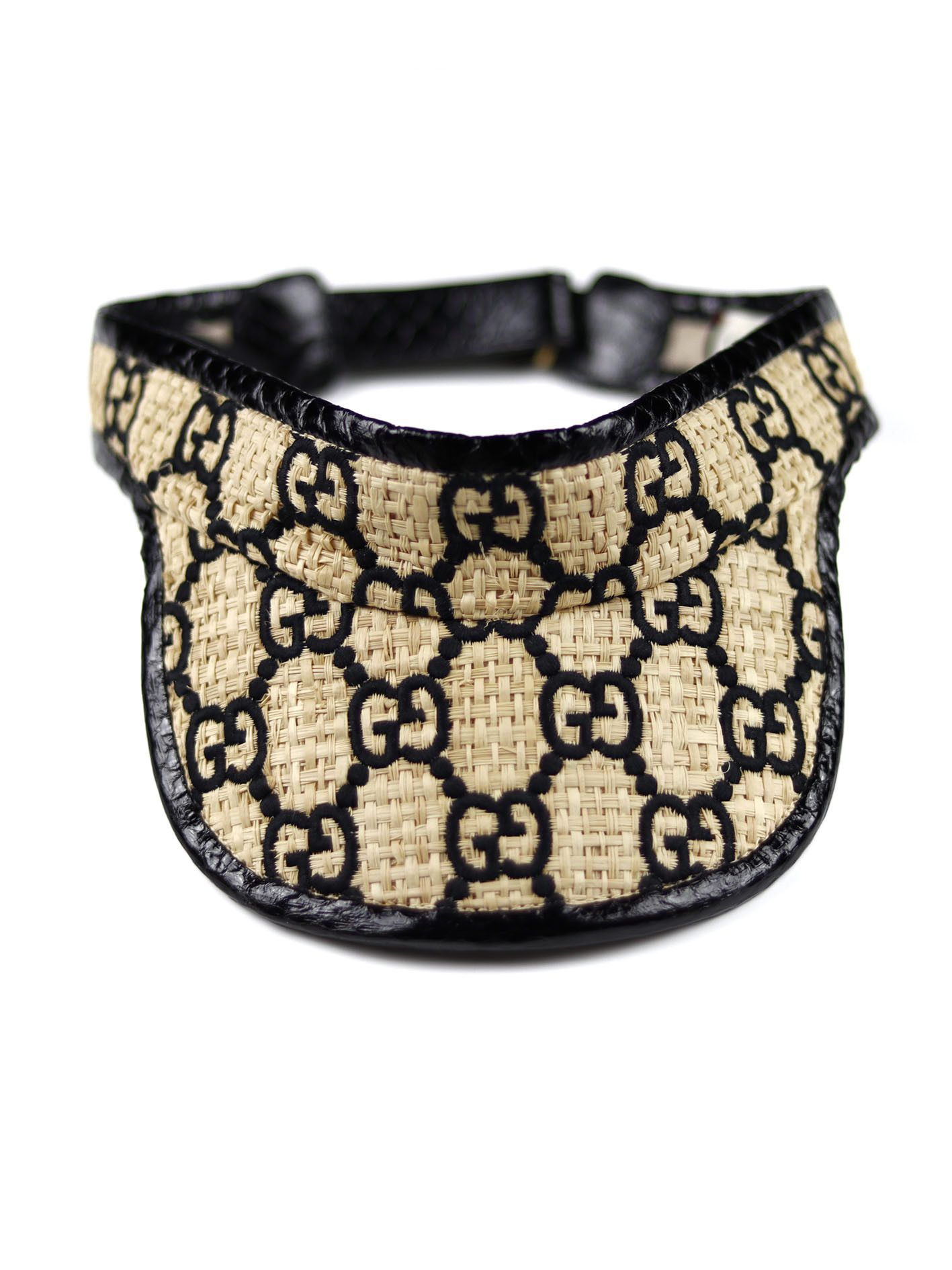 Gucci FW19 Gucci GG Raffia and Snakeskin Visor | Grailed