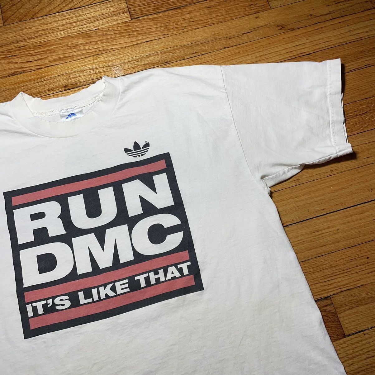 Adidas × Rap Tees × Run Dmc Vintage 90s RUN DMC Adidas Rap Tee | Grailed