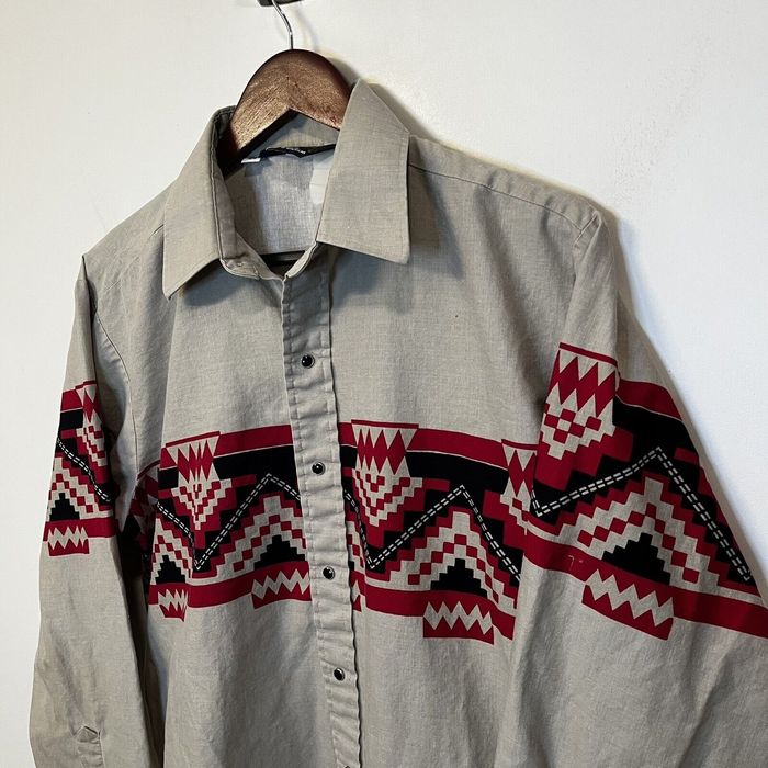 Vintage Panhandle Slim Southwestern Pearl Snap Aztec Cowboy Western ...