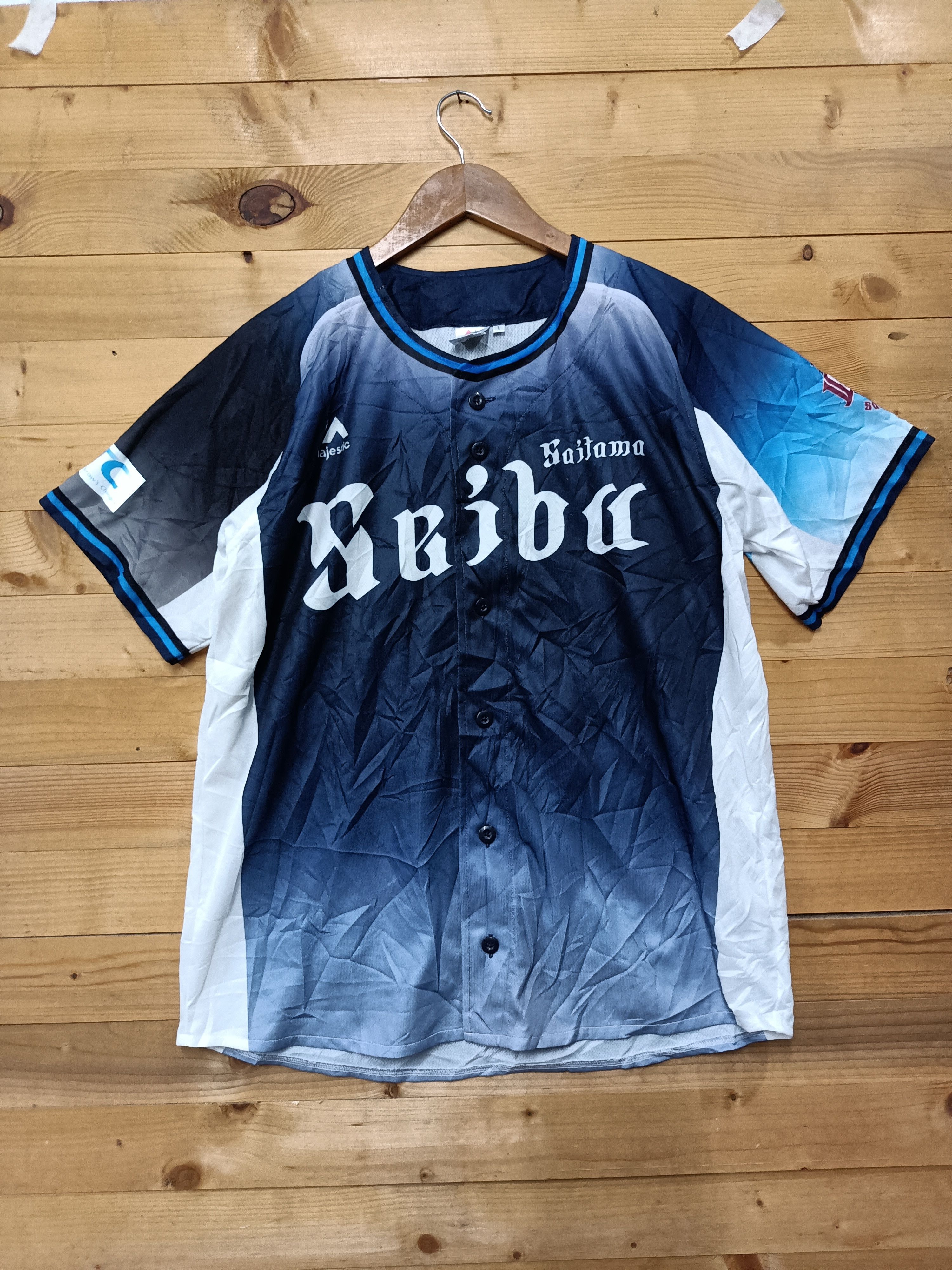 Japanese Brand × Majestic 🔥Majestic lions saitama saibu baseball jersey ...