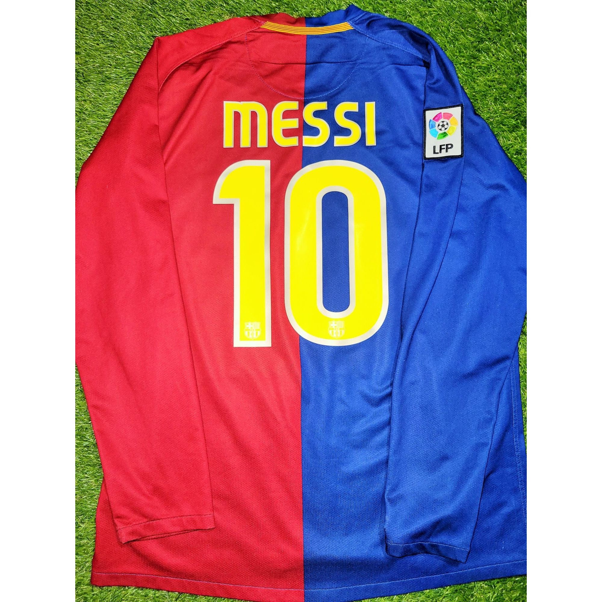Nike Messi Barcelona TREBLE SEASON 2008 2009 Soccer Jersey M | Grailed