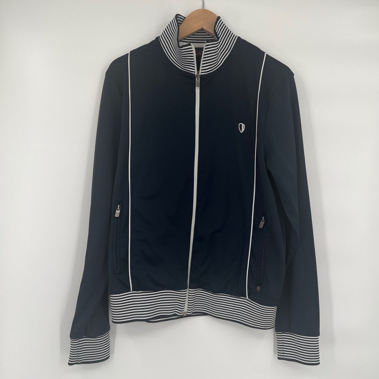 Ben Sherman Ben Sherman Track Jacket Blue Full Zip Long Sleeve Golf L ...