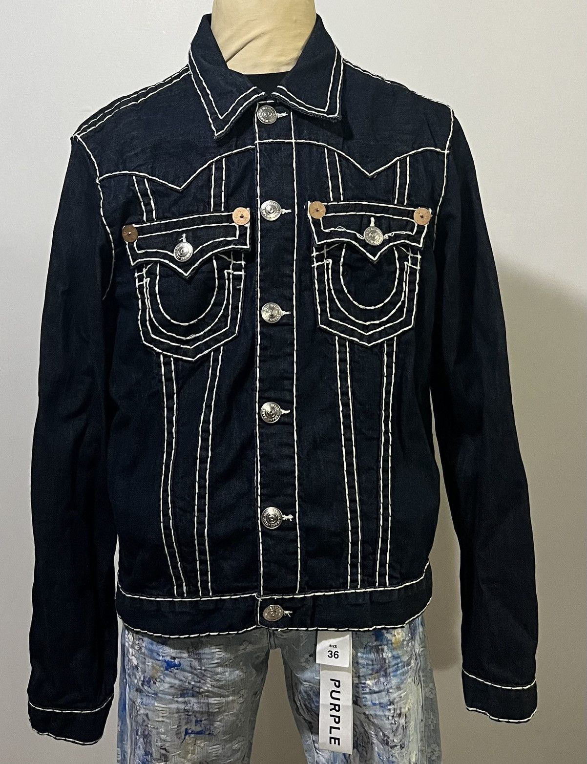 True Religion True religion jimmy super T denim jean jacket | Grailed