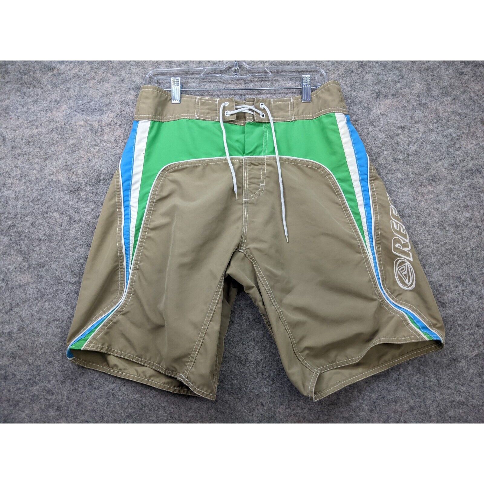Reef Reef Board Shorts Mens 32 Brown Blue Green Swim Trunks Surf Beach ...