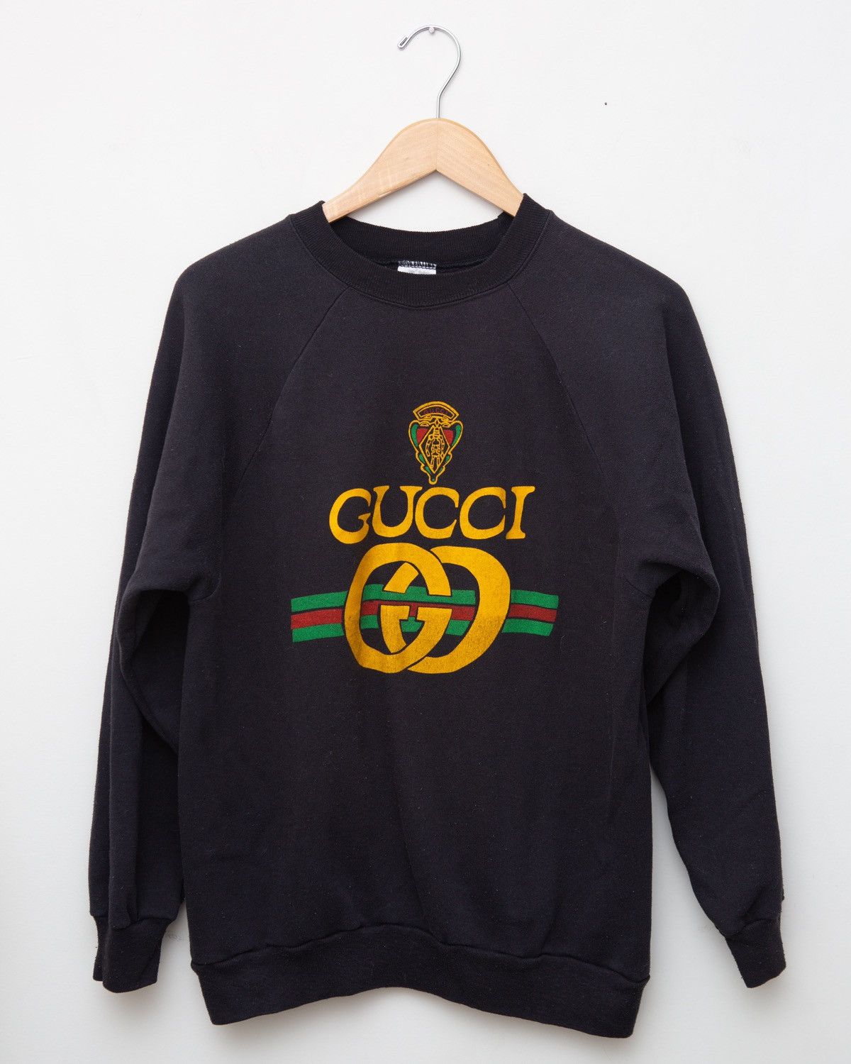 Vintage Bootleg rare Gucci '80 big logo vintage crewneck sweatshirt ...