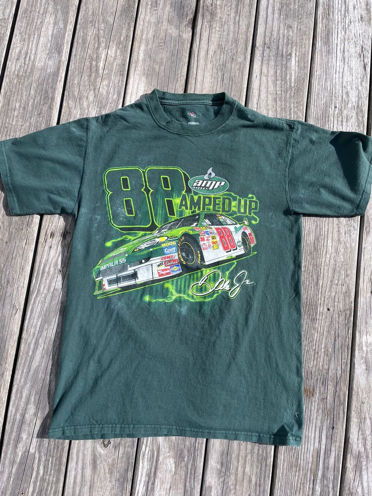 NASCAR × Vintage Vintage 90’s Dale Jr NASCAR Graphic Race Car T-shirt ...