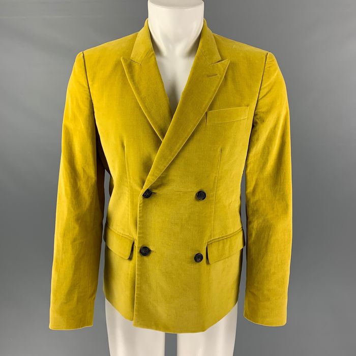 Marc Jacobs Yellow Solid Cotton Velvet Peak Lapel Sport Coat | Grailed
