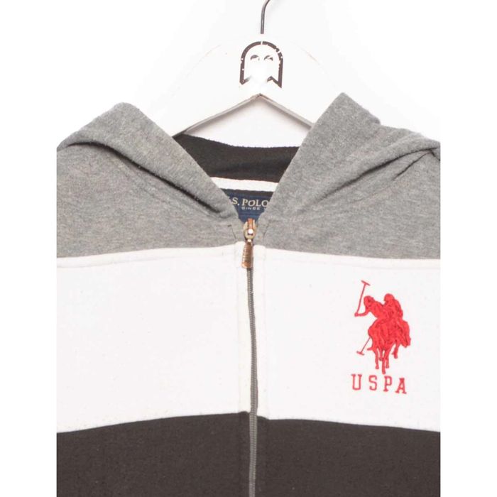 Vintage USPA Hoodie Zip Up Look Grey/Black | Grailed