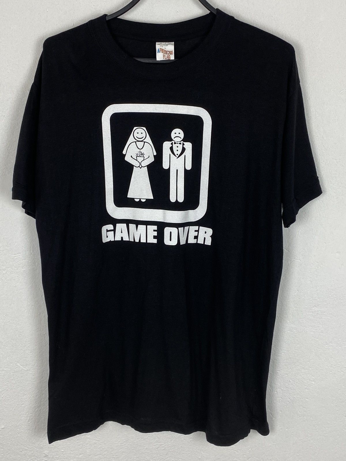 Humor Humor Unhappy Wedding "Game Over" Logo Short Sleeve T-Shirt | Grailed