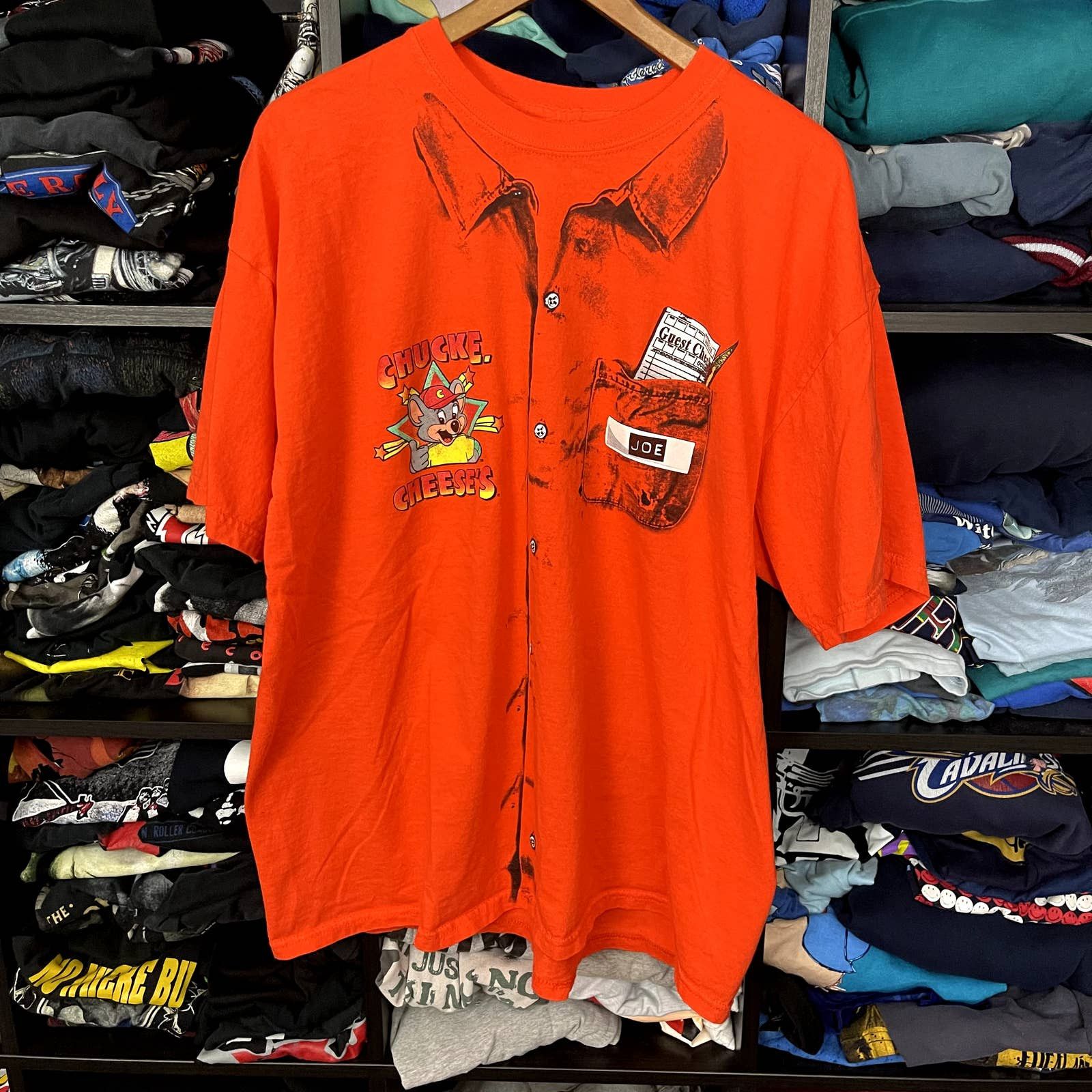 Vintage Chuck E Cheese Worker Shirt Size Xxl Grailed
