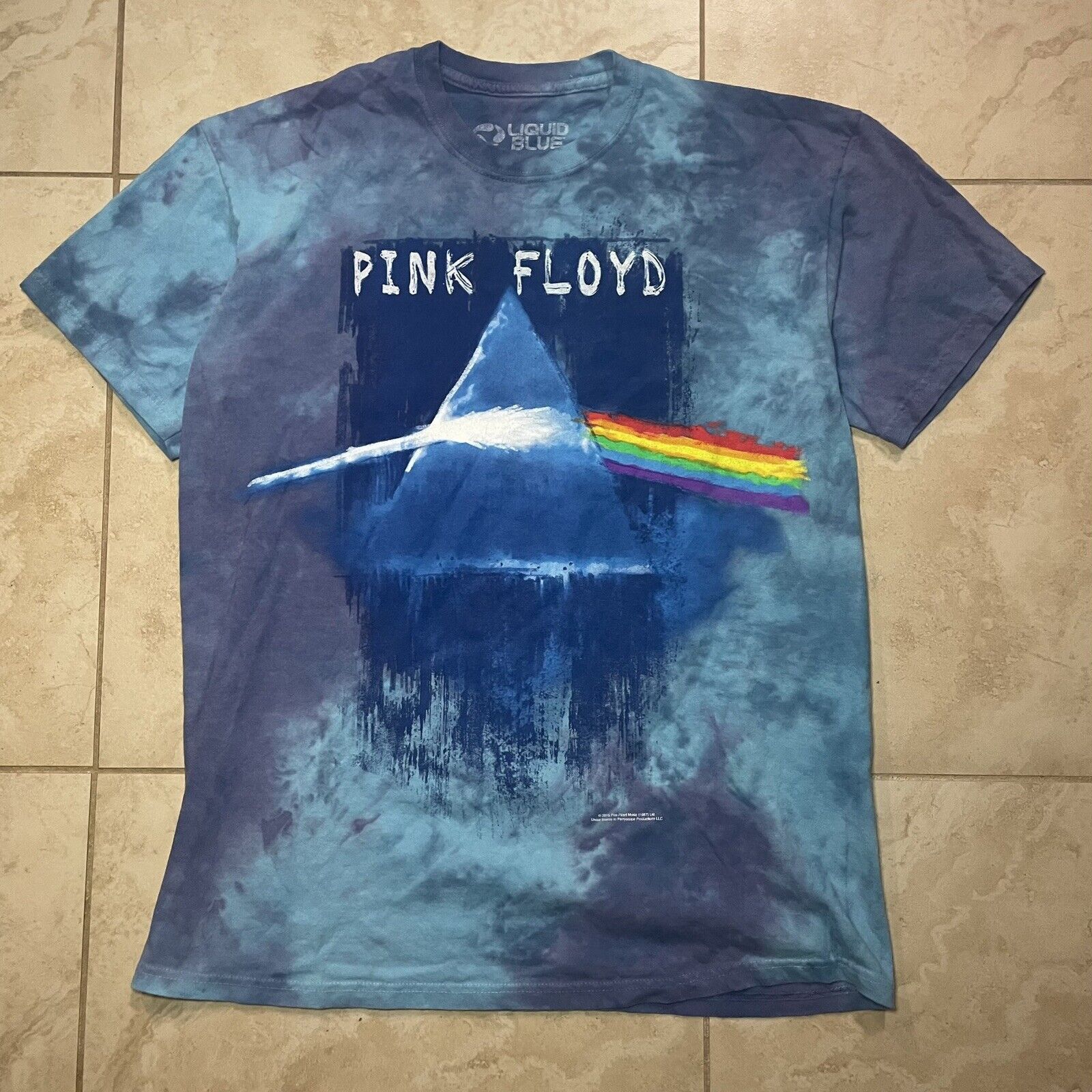 Liquid Blue y2k Liquid Blue Pink Floyd tie-dye band graphic t-shirt ...