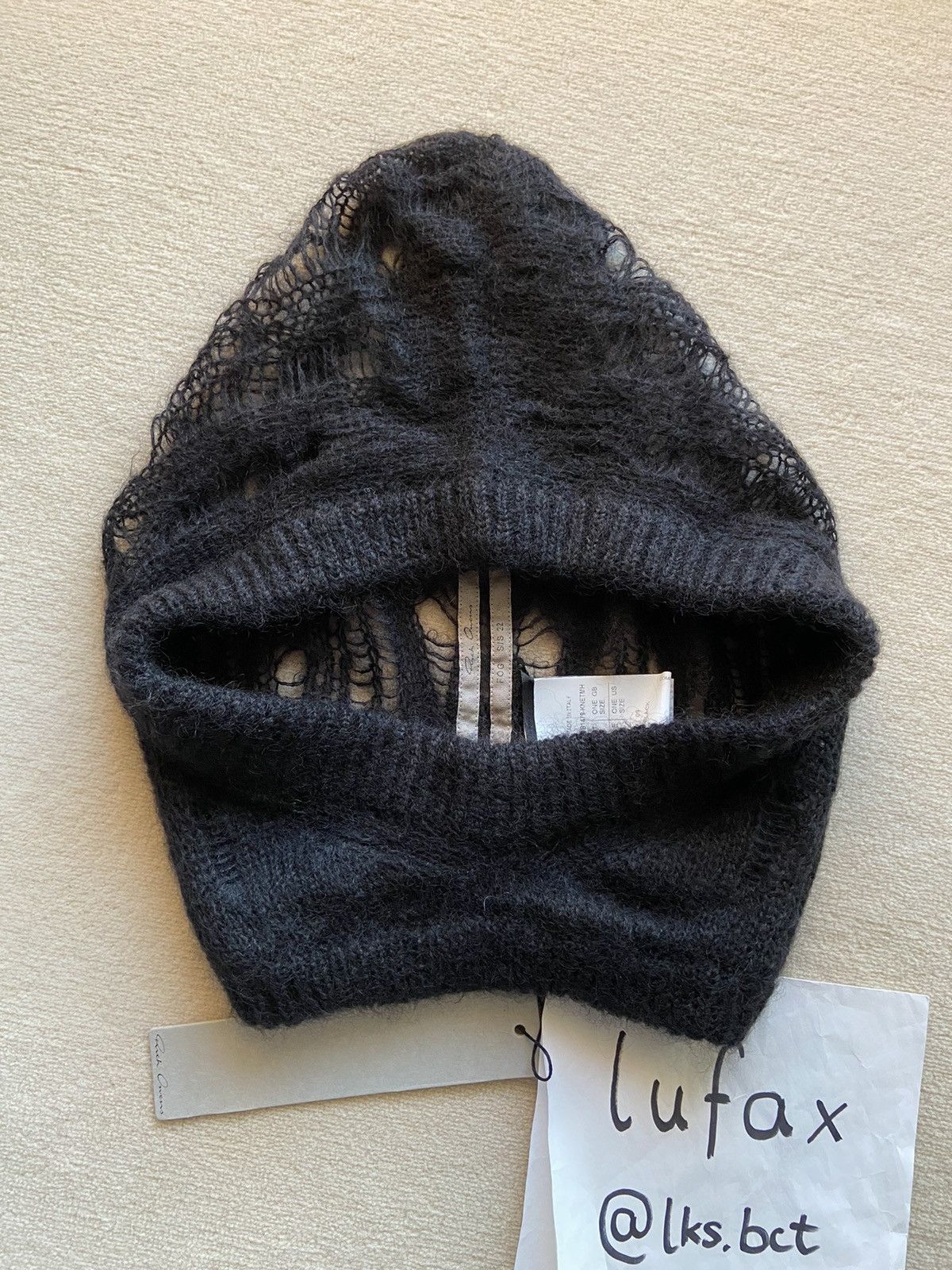 Rick Owens NEW | *SHOWROOM* SS22 FOGACHINE RUNWAY SPIDER KNIT JERA HOOD ...