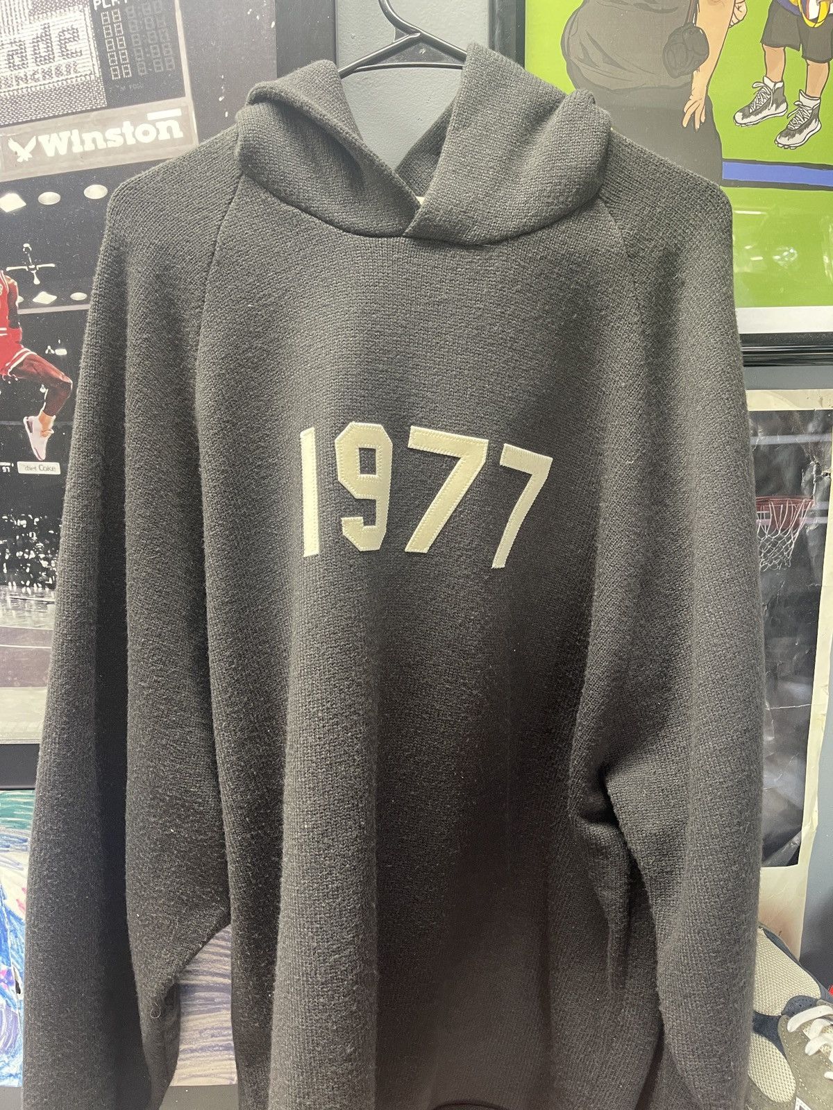 Fear of God Essentials Knit Hoodie 1977 | Grailed