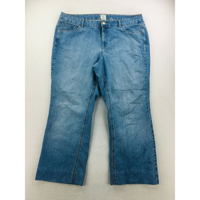 Vintage JMS Plus Size Denim Jeans Womens 20W Wide Leg Medium Wash ...