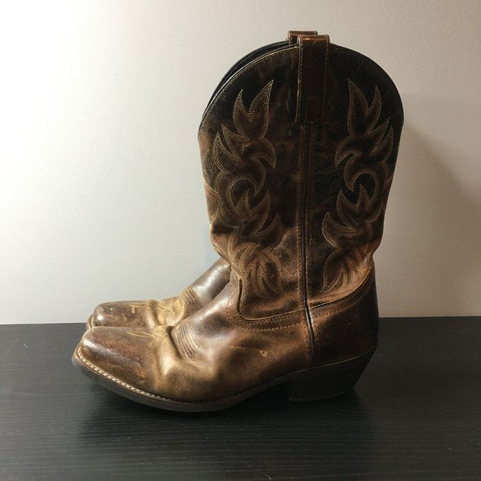 Vintage Laredo Boots Mens 10 D Breakout Leather Cowboy Square Toe Pull ...