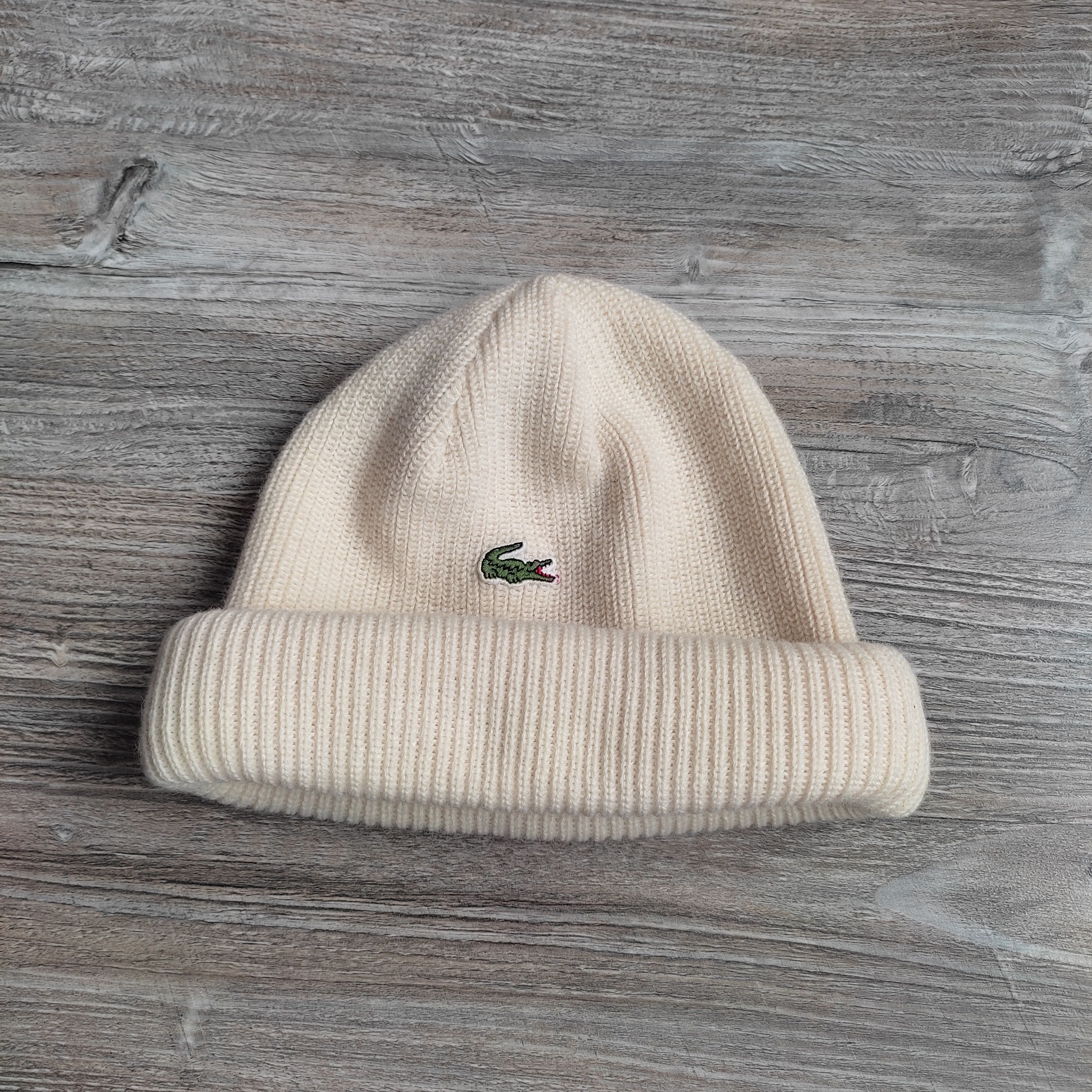 Vintage Lacoste vintage wool beanie hat made in France | Grailed