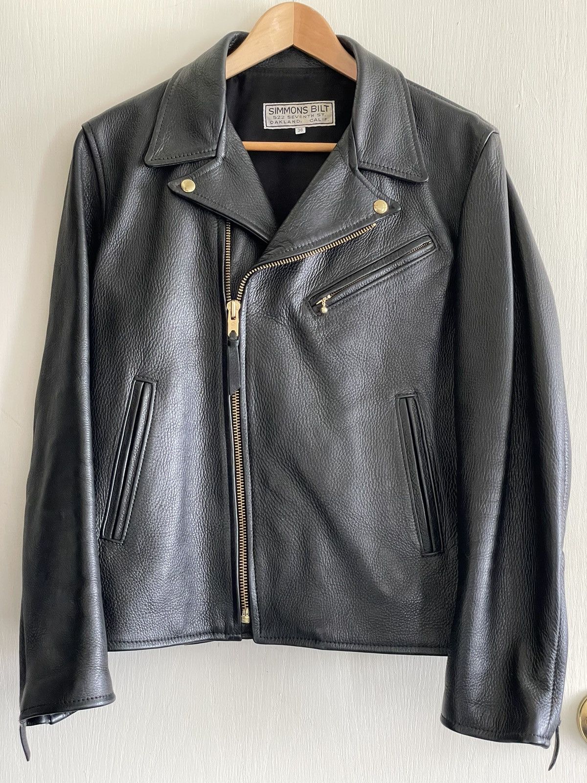 Simmons Bilt Pacific Black Buckskin Leather Jacket | Grailed