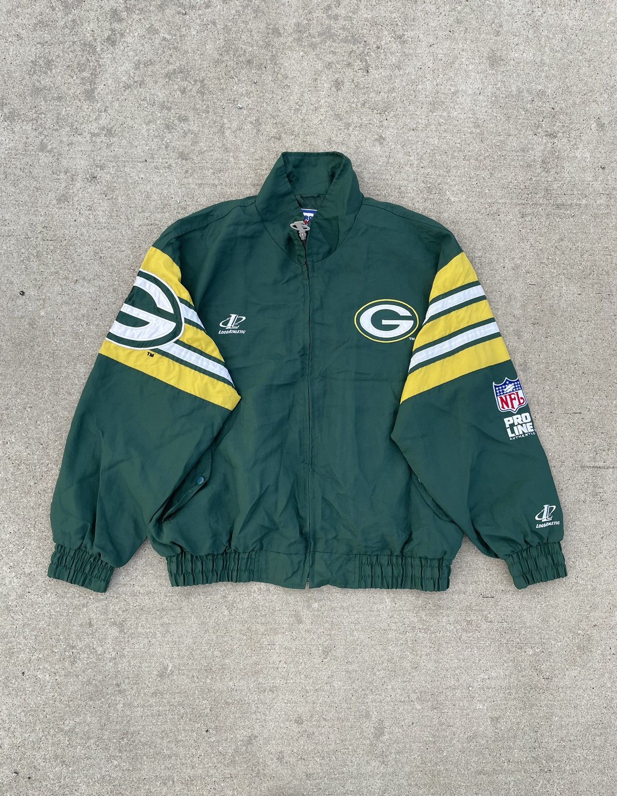Vintage Vintage 90’s Logo Athletic Pro Line Green Bay Packers Jacket ...