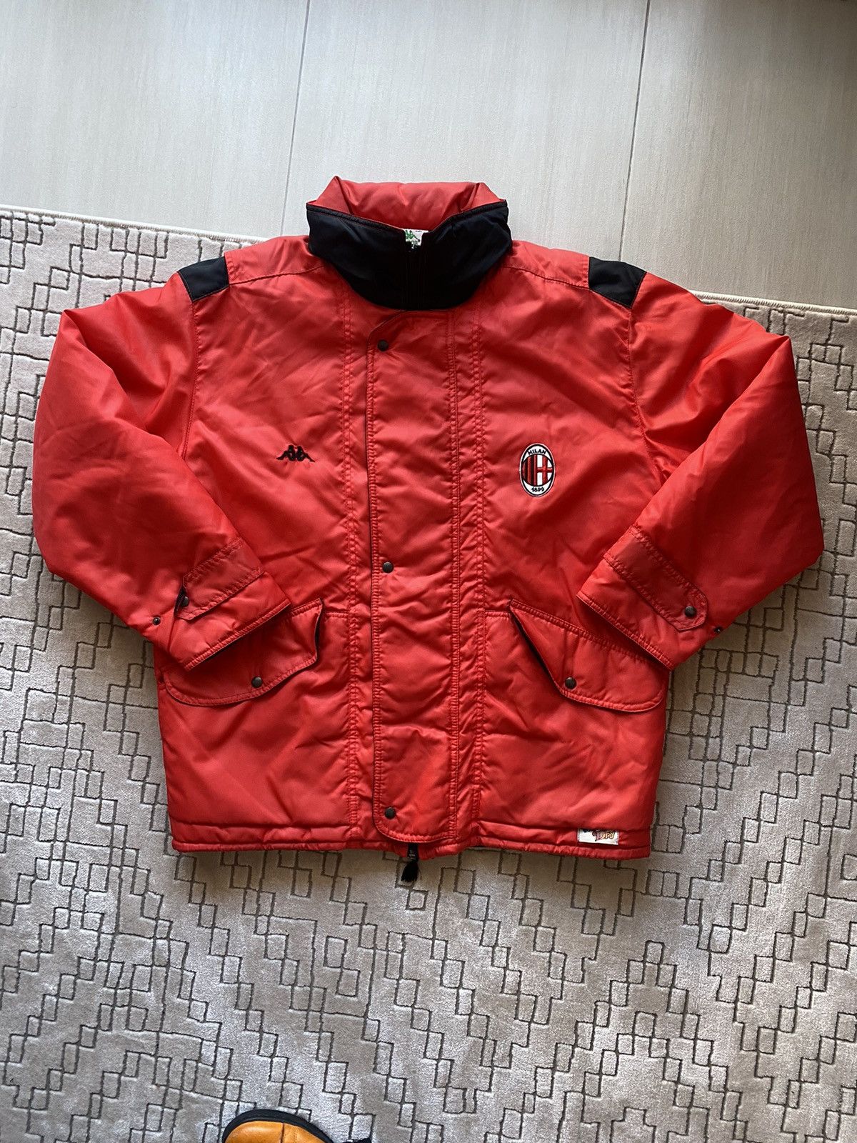 Kappa Vintage Kappa AC Milan Puffer Jacket | Grailed