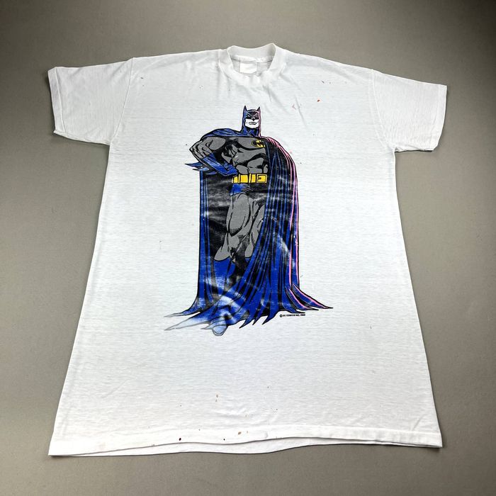 Vintage Vintage Batman T-Shirt XL White DC Comics Cartoon 1989 80s ...