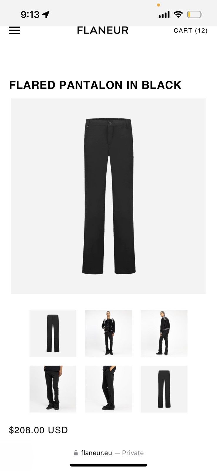 Streetwear Flaneur Homme FLARED PANTALON IN BLACK | Grailed