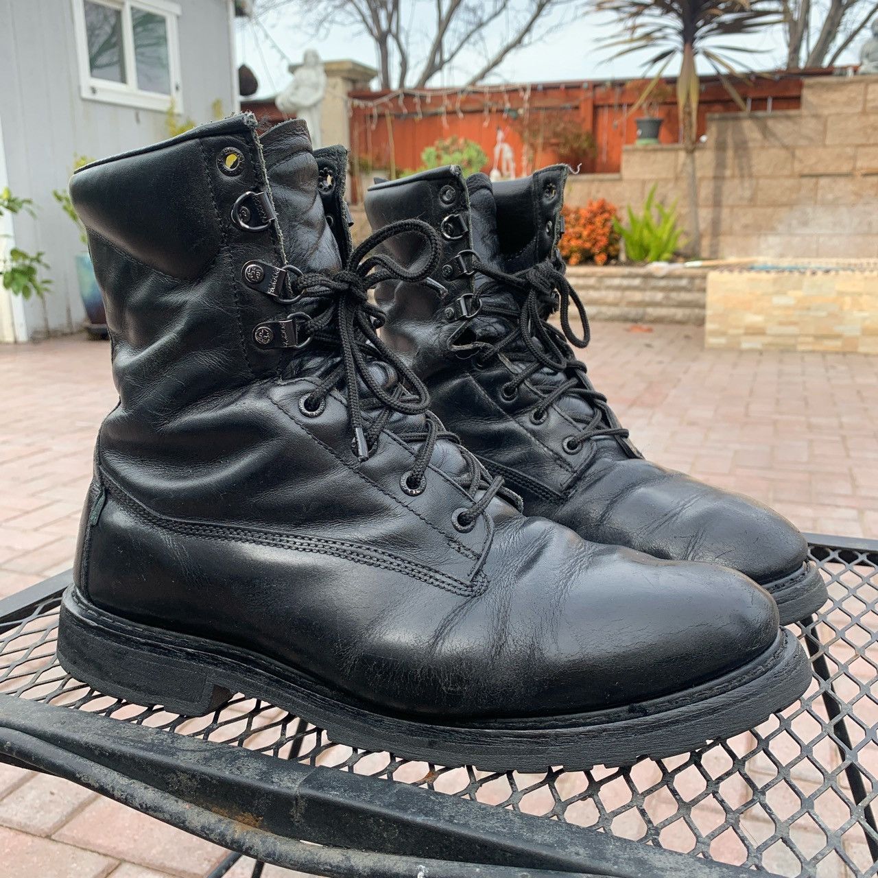 Vintage Black Vintage Good Year Combat Boots | Grailed